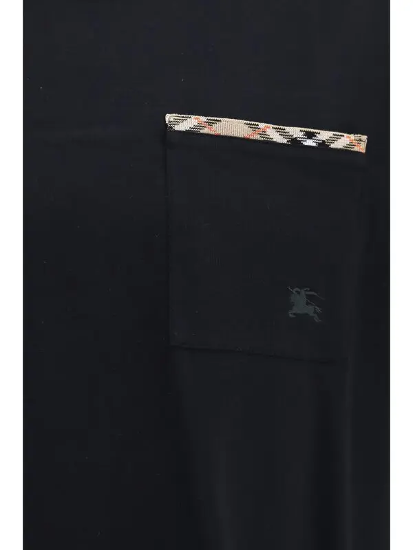 Burberry Cotton T-shirt With Check Trims