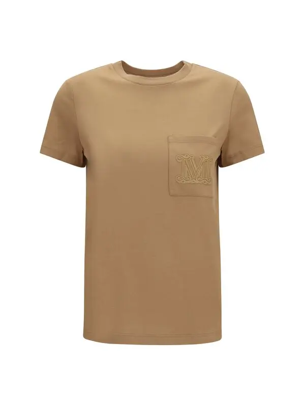 Max Mara Papaia Monogram Cotton T-shirt - Cream