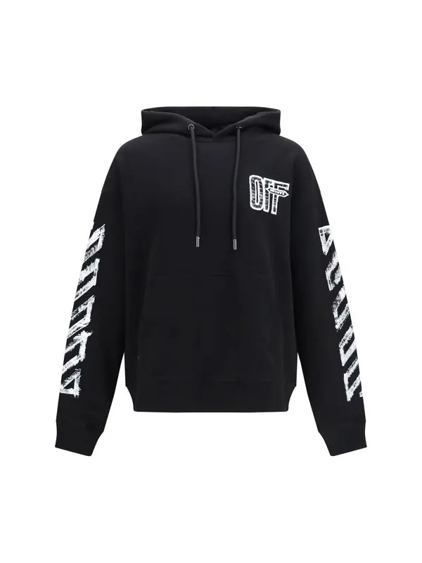 Off-White Motion Arrow Graphic Hoodie - Black