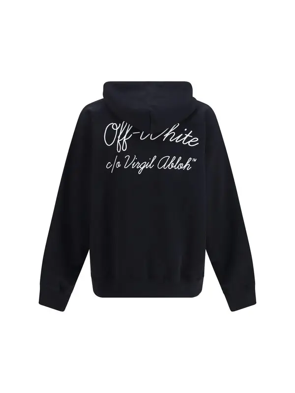 Off-White Script Logo Skate Hoodie - Black