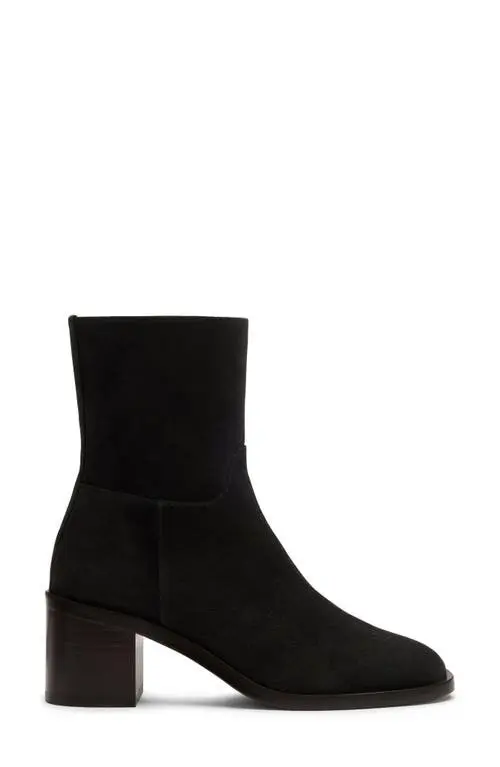 STUART WEITZMAN Maris Zip Bootie - Black Suede