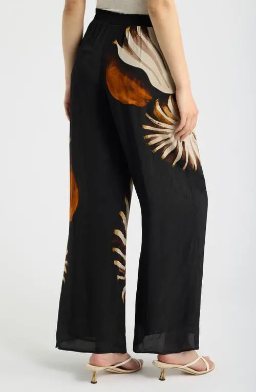 Farm Rio Ammonite Print Wide Leg Pants