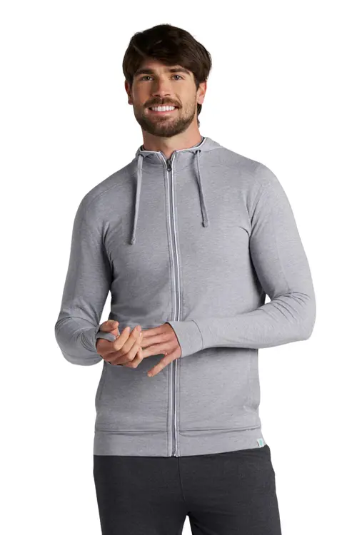 Coolibar Lumaleo Full Zip Hoodie - Grey Heather