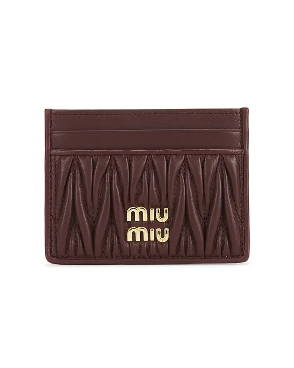 Miu Miu Matelasse Card Holder
