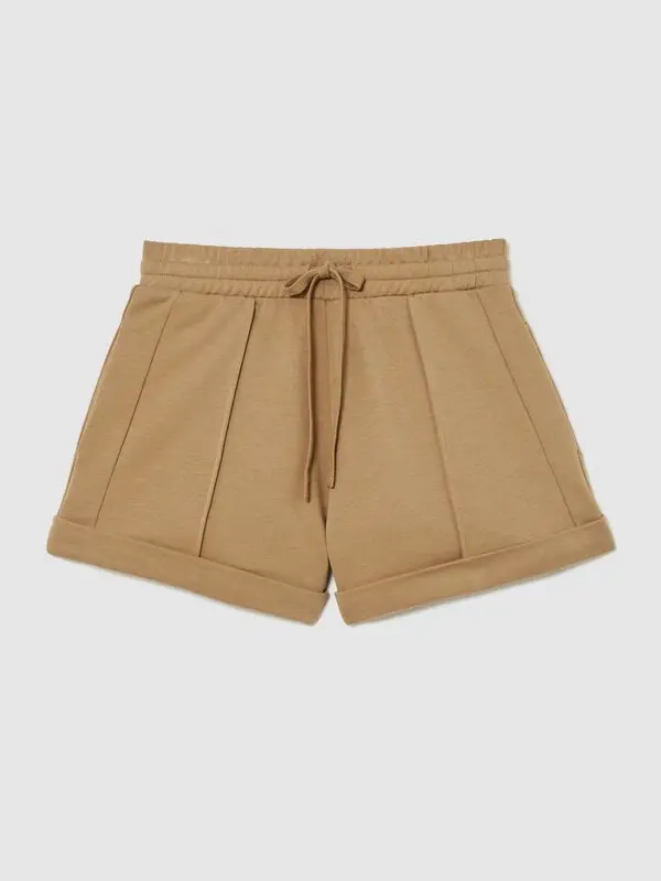 REISS Willa Cotton-blend Drawstring Sweat Shorts