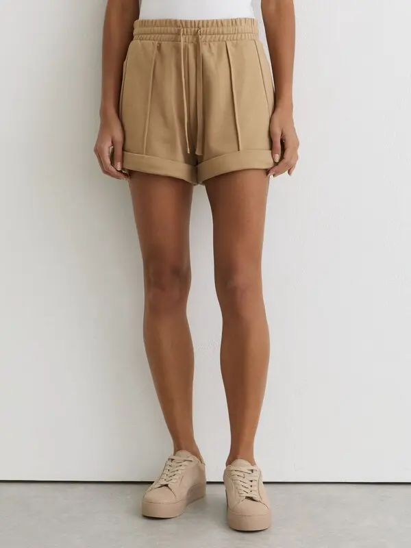 REISS Willa Cotton-blend Drawstring Sweat Shorts