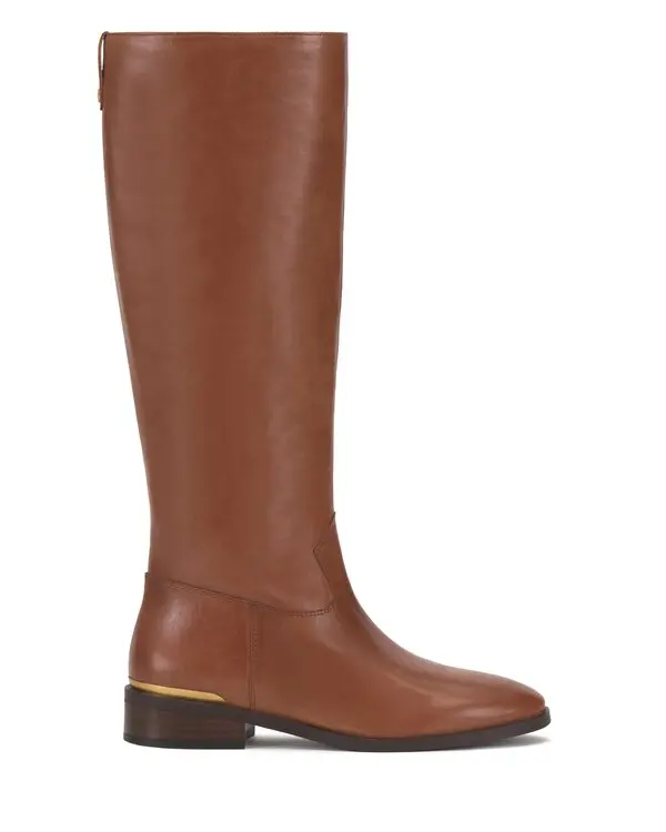 Vince Camuto Bercla Knee High Riding Boot - Brandy Leather