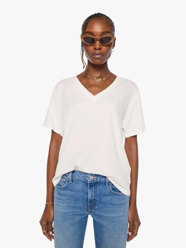 MOTHER The Varsity Rowdy Fluff T-shirt - White