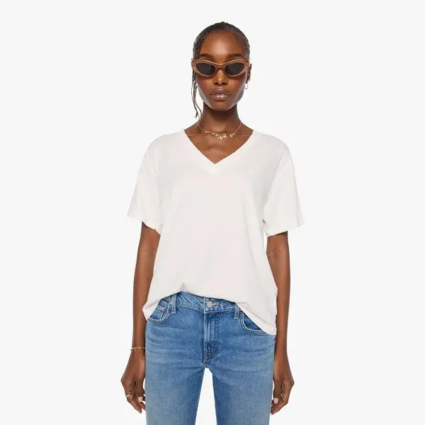 MOTHER The Varsity Rowdy Fluff T-shirt - White