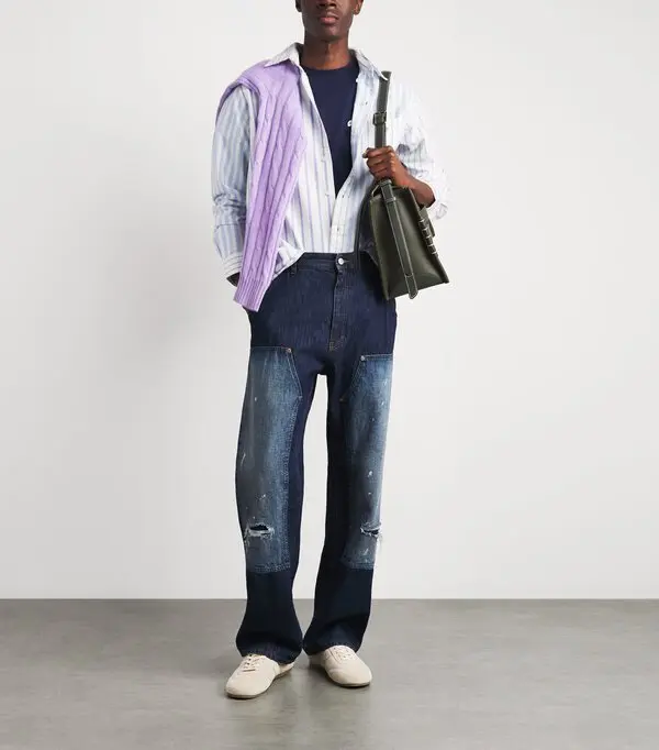 Polo Ralph Lauren Stripe Patchwork Oxford Shirt