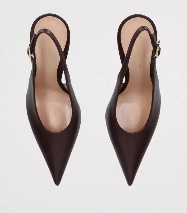 GIANVITO ROSSI Leather Sofia Slingback Pumps 95