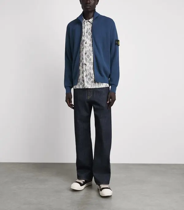 Stone Island Cotton Zip-up Cardigan
