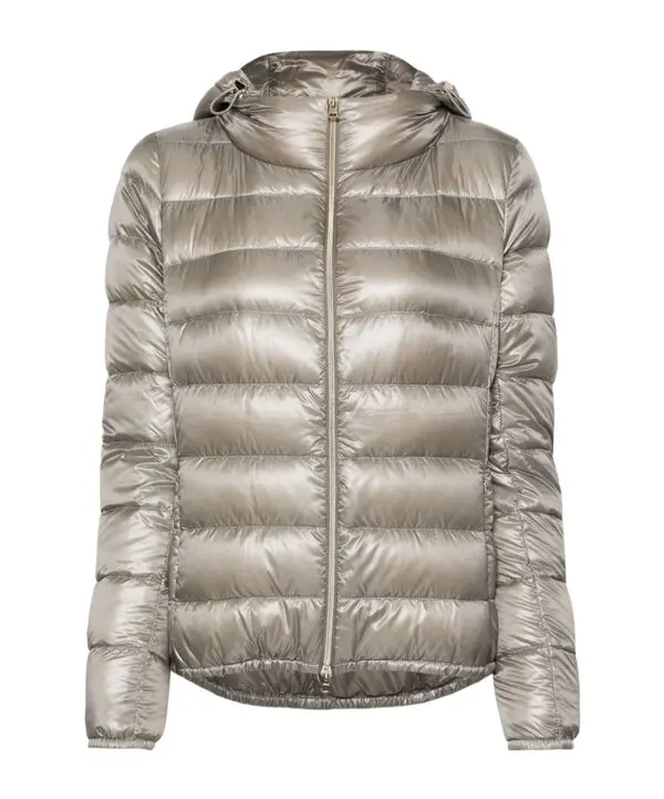 Herno Giada Hooded Quilted Down Jacket - Nude
