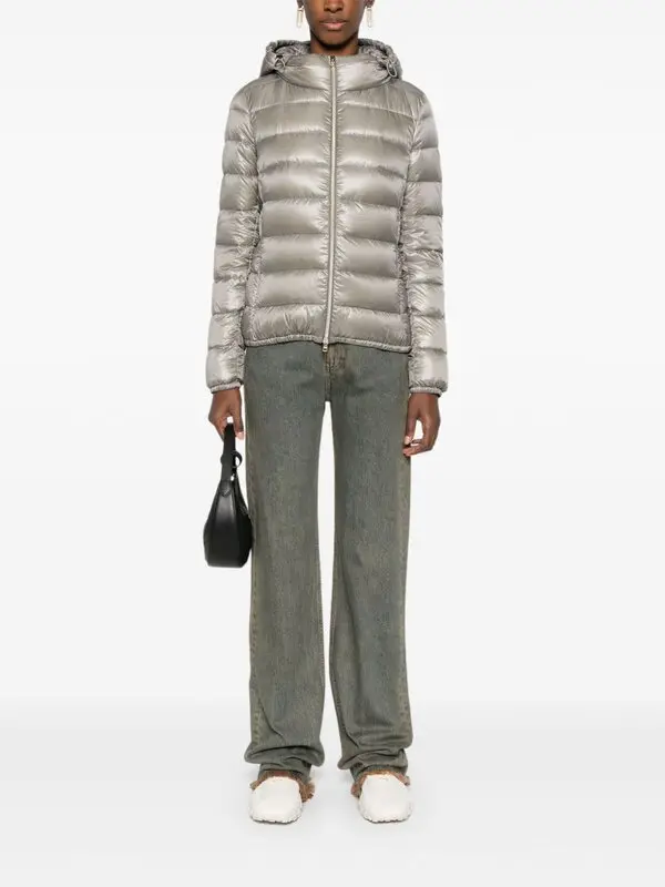 Herno Giada Hooded Quilted Down Jacket - Nude