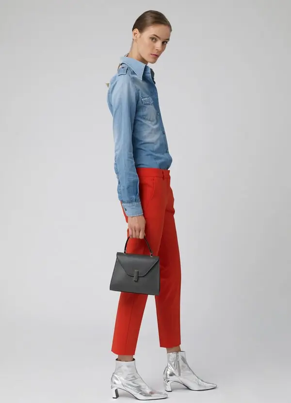VALEXTRA Iside Foldover Mini Top Handle Bag