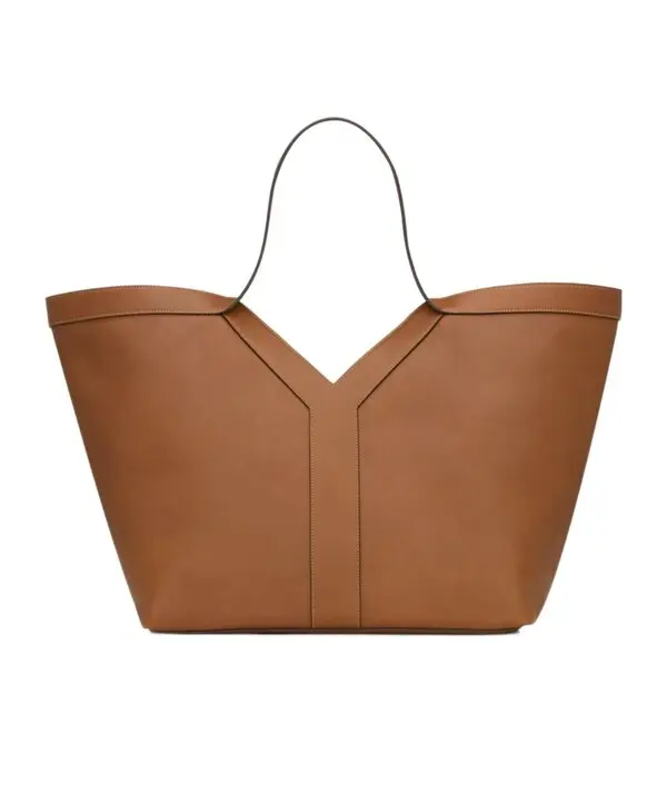 Saint Laurent Y Tote In Leather - Brown