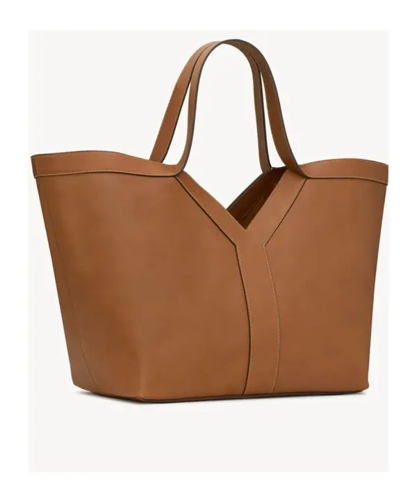 Saint Laurent Y Tote In Leather - Brown