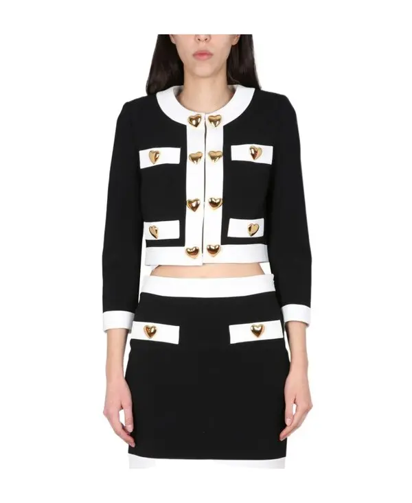 Moschino Heart-embellished Cropped Jacket
