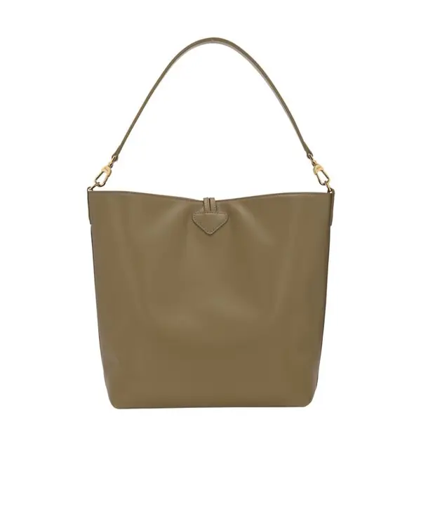 Longchamp Bamboo Clasp Leather Shoulder Bag