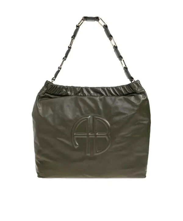 ANINE BING Kate Chain Linked Shoulder Bag - Green
