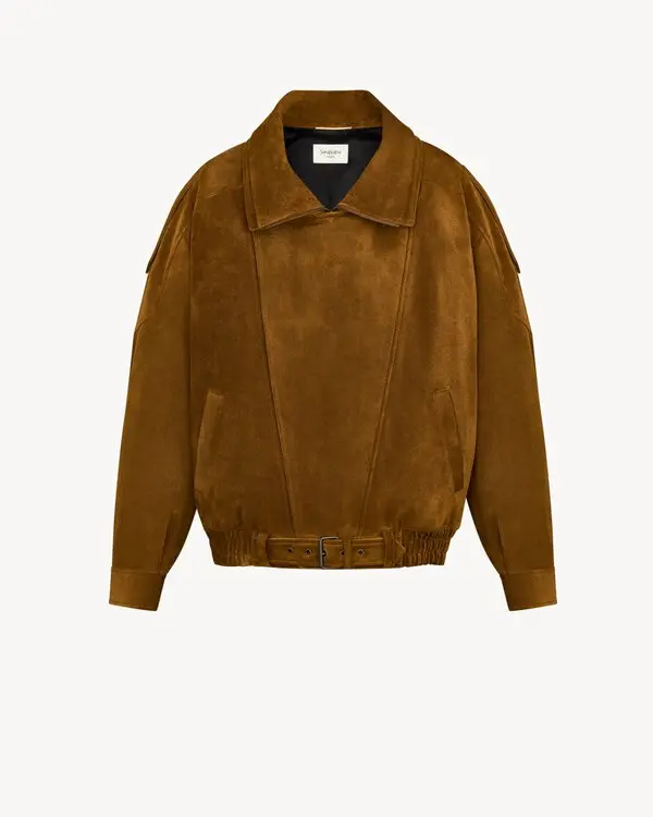 Saint Laurent Bomber Jacket In Vintage Split Leather