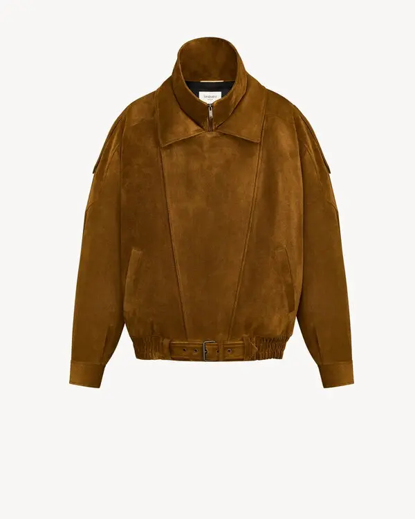 Saint Laurent Bomber Jacket In Vintage Split Leather