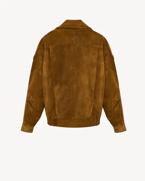 Saint Laurent Bomber Jacket In Vintage Split Leather