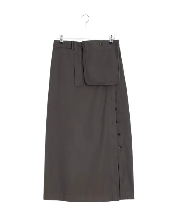 LEMAIRE Buttoned Skirt - Dark Brown