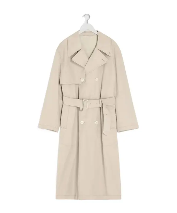 LEMAIRE Double-breasted Belted Trench Coat