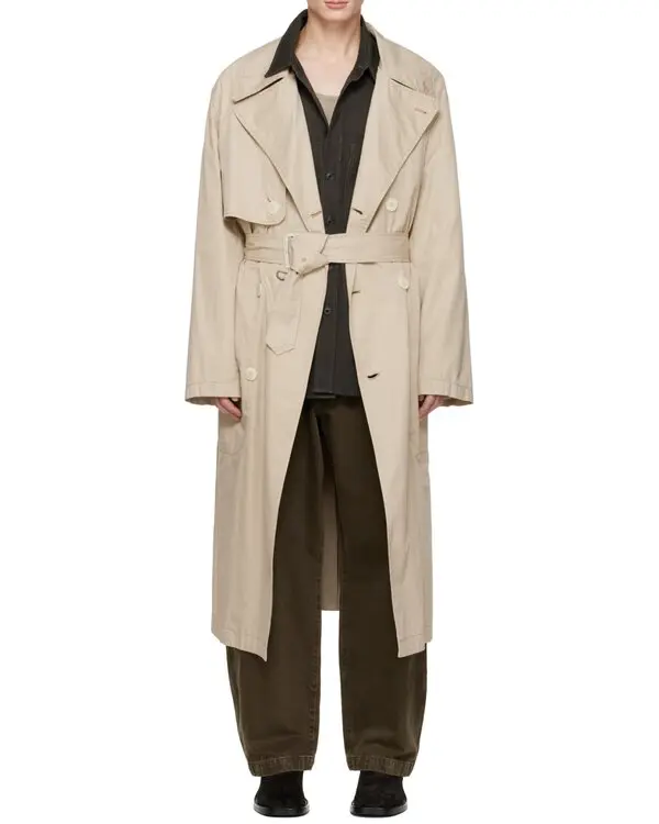 LEMAIRE Double-breasted Belted Trench Coat