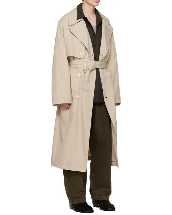 LEMAIRE Double-breasted Belted Trench Coat