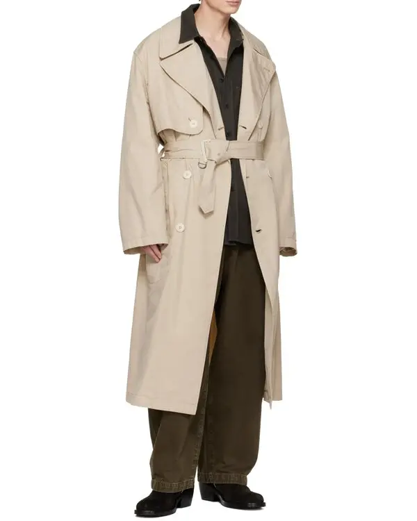 LEMAIRE Double-breasted Belted Trench Coat