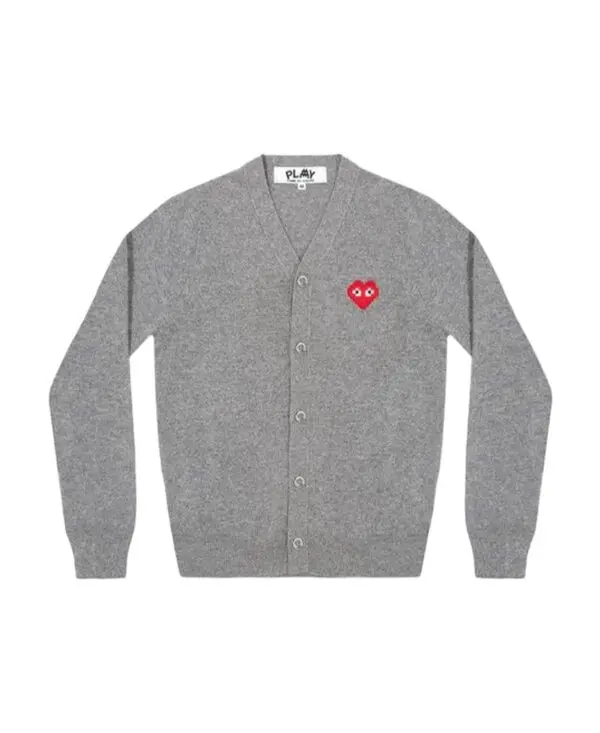 Play Comme Des Garcon Woolen Cardigan - Gray