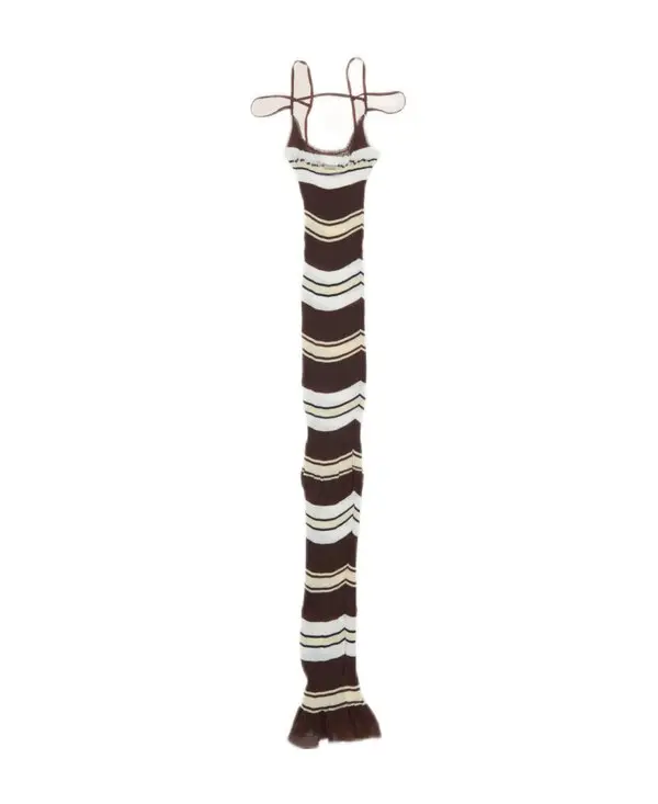Jacquemus Sognu Striped Maxi Dress - Black