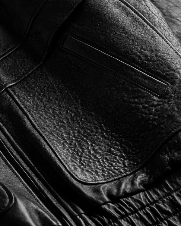 Saint Laurent Long-sleeve Leather Jacket