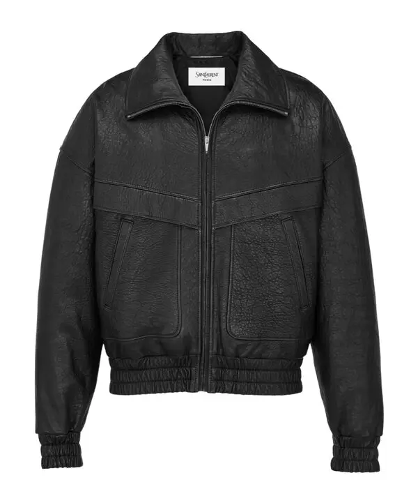Saint Laurent Zip-up Bomber Jacket - Black