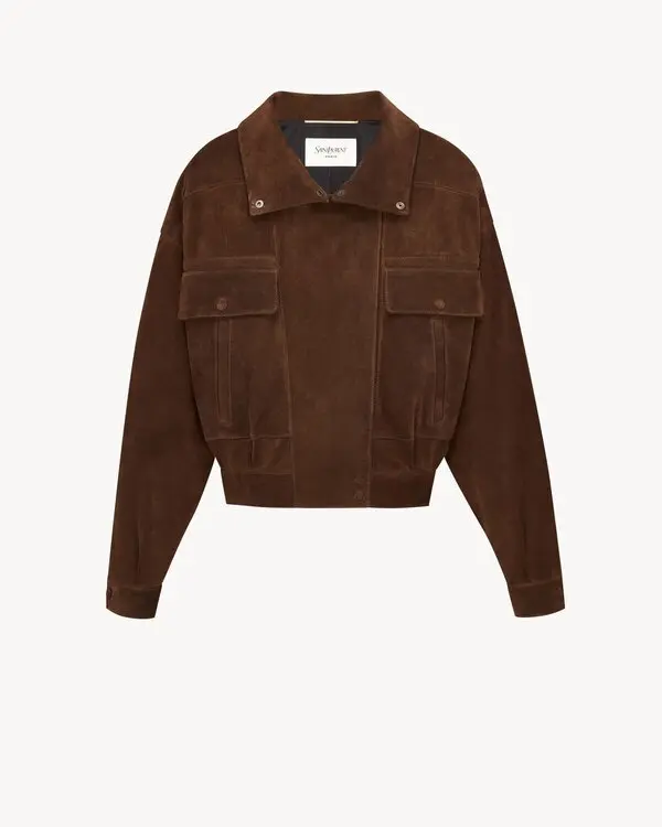 Saint Laurent Jacket In Vintage Split Leather