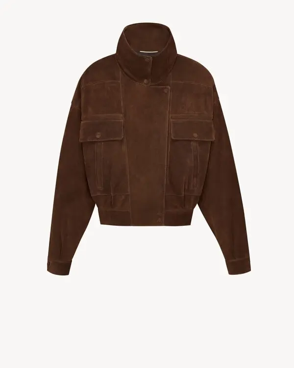 Saint Laurent Jacket In Vintage Split Leather