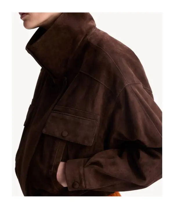 Saint Laurent Jacket In Vintage Split Leather
