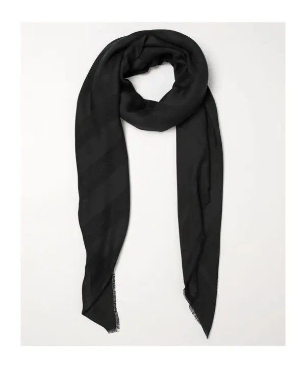 Elisabetta Franchi Jacquard Striped Square Scarf