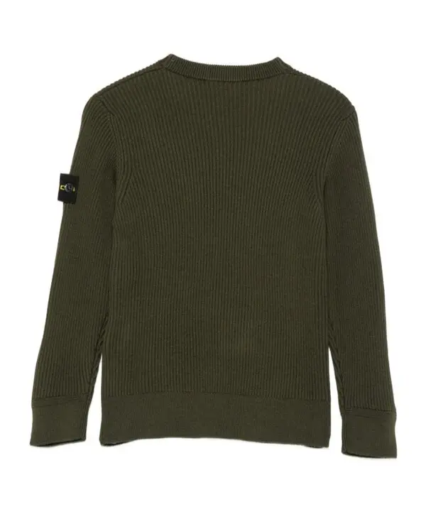 Stone Island Compass-patch Ribbed Sweater