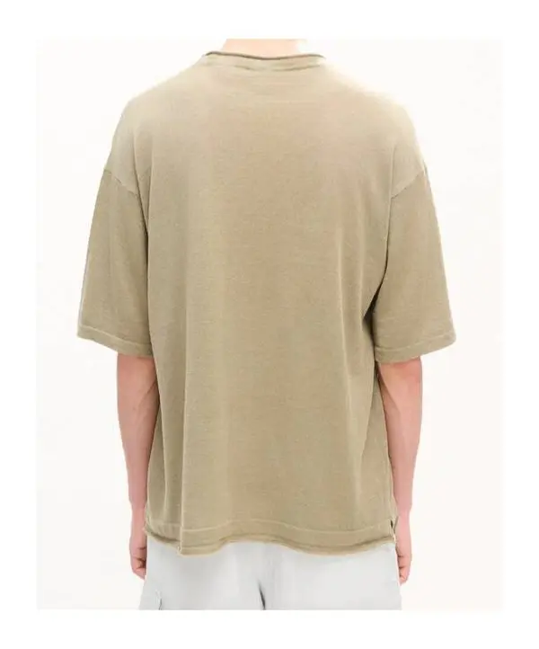 Kenzo Signature' Embroidered Light T-shirt In Linen Cotton - Khaki