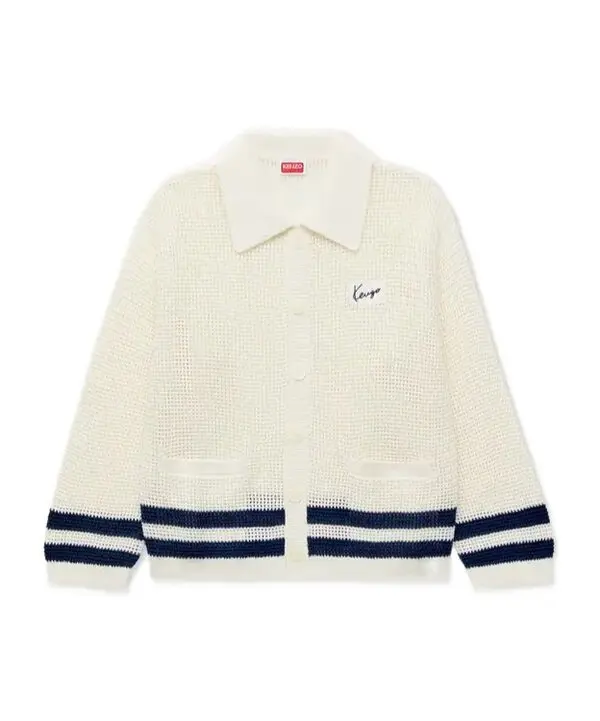 Kenzo Polo Collar Cardigan - Off-white