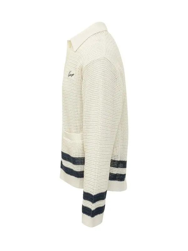 Kenzo Polo Collar Cardigan - Off-white