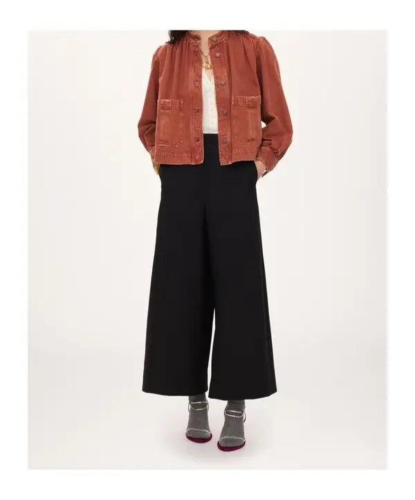 Chloé High-neck Gathered Jacket - Dark Brown