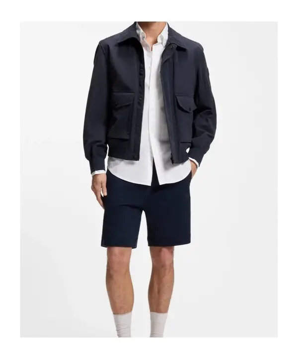 Hugo Boss Collared Long-sleeved Casual Jacket