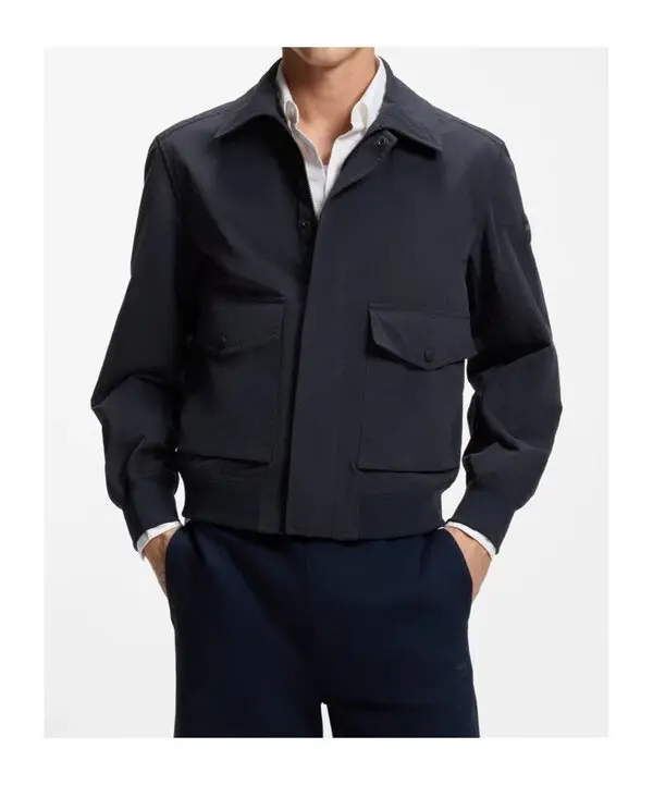 Hugo Boss Collared Long-sleeved Casual Jacket