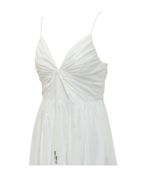 Michael Kors One-shoulder Maxi Dress With V-neck And Tie Detail