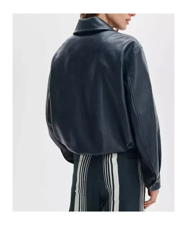Rag & Bone Krista Faux-leather Jacket - Navy Blue
