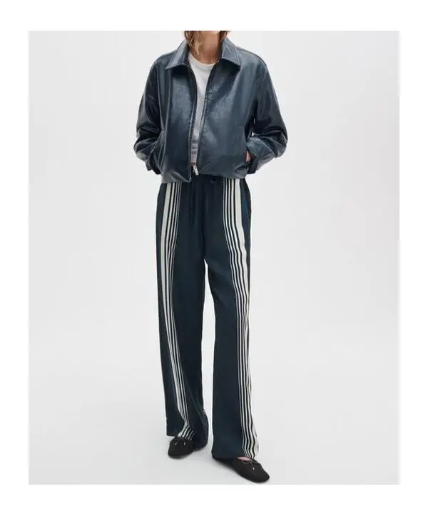Rag & Bone Krista Faux-leather Jacket - Navy Blue